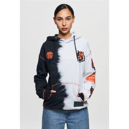 Recovered Herren Kapuzensweatshirt "NFL Bengals Ink Dye Effect On", schwarz, Gr. XXXL, bedruckt, 100% Baumwolle, Sweatshirts, im zeitlosen Design