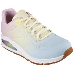 Skechers Damen Sneaker "UNO 2 OMBRE AWAY", Gr. 35, bunt, Synthetik, Schuhe, in leuchtender Farbkombi, Freizeitschuh, Halbschuh, Schnürschuh