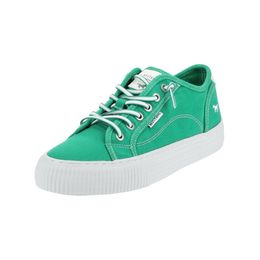 Mustang Shoes Damen Sneaker "Mustang Shoes Sneaker Lederimitat/Textil", Gr. 41, gr&uuml;n, Lederimitat, Textil, Schuhe