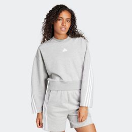Damen Sweatshirt "W FI 3S SWT", grau, Gr. L, adidas Sportswear, Obermaterial: 64% Baumwolle, 36% Polyester, Sweatshirts