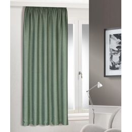 Vorhang HOMING, B:135cm H:245cm, grün, Polyester, Wohnzimmer, Gardinen, "Tia", Fertigschal