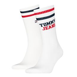 Tommy Hilfiger Damen Socken "TH UNI TJ SOCK 2P SPORT", Gr. 39, weiß, Obermaterial: 71% Baumwolle, 28% Polyamid, 1% Elasthan, Socken