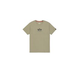 Herren T-Shirt "Basic T-Shirt ML", gr&uuml;n, Gr. XL, Alpha Industries, Obermaterial: 100% Baumwolle, Shirts