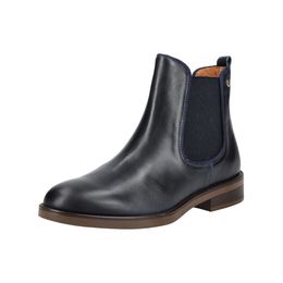 Pikolinos Damen Ankleboots "Pikolinos Stiefelette Leder/Textil", Gr. 37, blau, Leder, Textil, Schuhe