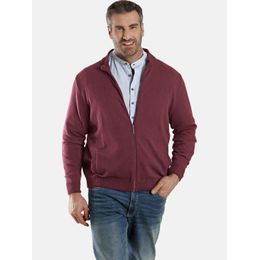 CHARLES COLBY Herren Strickjacke "Strickjacke EARL THOMAS", rot, Gr. L, unifarben, Obermaterial: 50% Baumwolle CO. 50% Polyacryl PAN., Strickjacken