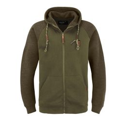 INDICODE Herren Kapuzensweatjacke "Kapuzensweatjacke IDTerence", gr&uuml;n, Gr. S, Obermaterial: 60% Baumwolle CO. 40% Polyester PES., Sweatjacken