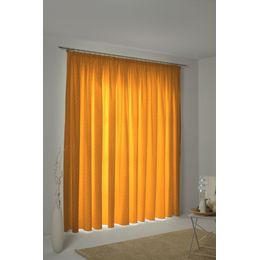 Vorhang WIRTH, B:172cm H:160cm, gold, Chenille, Polyacryl, Wohnzimmer, Gardinen, "Warnow", 270 g/m2