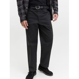 Jack & Jones JACK & JONES Herren Chinohose "JPSTKANE MASON EASY CARE CHINO SN", schwarz, Gr. 31, unifarben, Web, Obermaterial: 98% Baumwolle, 2% Elasthan, Hosen