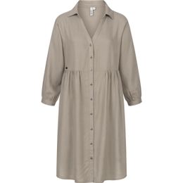 Ragwear Damen Minikleid "Almu", gr&uuml;n, Gr. XS, 75% Viskose, 25% Leinen, Kleider, Leichtes Langarmkleid mit Blumenmuster