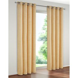 Vorhang WIRTH, B:172cm H:200cm, beige, Chenille, Polyacryl, Wohnzimmer, Gardinen, "Trondheim 234 g/m&sup2;"