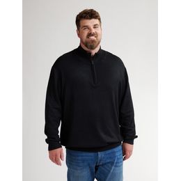 Herren Troyer, schwarz, Gr. 6XL, PETROL INDUSTRIES, unifarben, Strick, Obermaterial: 85% Viskose, 15% Nylon, Pullover, mit Rippb&uuml;ndchen