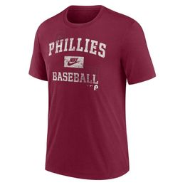 Nike Damen T-Shirt "Nike Shirt Philadelphia Phillies Nike Cooperstown Triblend"rot, Gr. XL, 50% Polyester, 25% Baumwolle, 25% Viskose, Shirts