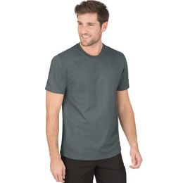 TRIGEMA Herren T-Shirt "TRIGEMA T-Shirt aus 100% Biobaumwolle", grün, Basic, Gr. M, 100% Baumwolle (Bio-Baumwolle kbA), Shirts