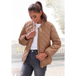 Damen Steppjacke, braun, Gr. M, French Connection, unifarben, Obermaterial: 100% Polyester. Futter: 85% Polyester, 15% Baumwolle. Ärmelfutter: 100%