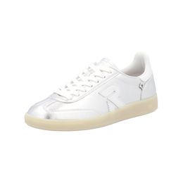 Rieker Damen Sneaker "Rieker Sneaker Glattleder", Gr. 41, silber, Glattleder, Schuhe