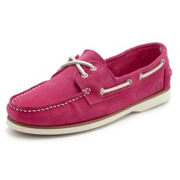 ELBSAND Damen Bootsschuh, Gr. 42, pink, Obermaterial: 100% Rindsleder. Decksohle: 100% Lederimitat. Futter: 100% Rindsleder. Laufsohle: 100%