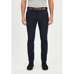 Jack & Jones JACK & JONES Herren Chinohose "JPSTMARCO FRANCO CHINO W BELT", blau, Gr. 33, unifarben, Web, Obermaterial: 98% Baumwolle, 2% Elasthan, Hosen