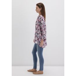 Mavi Damen Langarmbluse "LONG SLEEVE SHIRT", rot, Gr. L, Jacquardmuster, 100% Viskose, Blusen, Print Bluse
