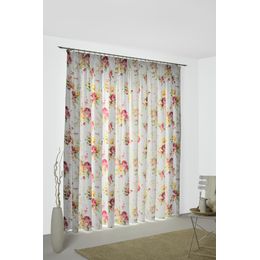 Vorhang WIRTH, B:145cm H:220cm, rot, Polyester, Wohnzimmer, Gardinen, "Montrose"