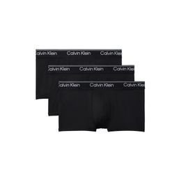 Herren Trunk "LOW RISE TRUNK 3PK", Calvin Klein Underwear, Gr. S, schwarz, Jersey, Obermaterial: 88% Polyester, 12% Elasthan, Unterhosen, mit