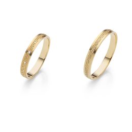 Firetti Damen Trauring "Schmuck Geschenk Gold 375 Hochzeit Ehering Partnerring "LIEBE"", 54, ohne Brillanten, Gelbgold 375, 3mm, gold, Gelbgold 375,