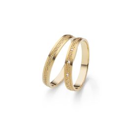 Firetti Damen Trauring "Schmuck Geschenk Gold 375 Hochzeit Ehering Partnerring "LIEBE"", 52, ohne Brillanten, Gelbgold 375, 3mm, gold, Gelbgold 375,