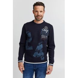 FQ1924 Herren Longpullover "Sweatshirtpullover FQMangus", blau, Gr. L, Obermaterial: 60% Baumwolle CO. 40% Polyester PES., Sweatshirts