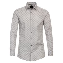 Venti Herren Businesshemd "Venti Businesshemd Print", beige, Gr. 42, bedruckt, 97% Baumwolle, 3% Elasthan, Hemden