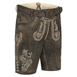 N&uuml;bler N&Uuml;BLER Herren Trachtenlederhose "Lederhose Schorsch", braun, Gr. 56, Obermaterial: 100% Lammleder LEL., Hosen