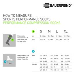 Bauerfeind "Run Performance Compression Socks, Women" mit Kompression, f&uuml;r Damen