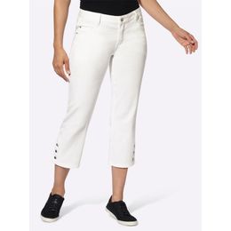 Casual Looks Damen 5-Pocket-Jeans, beige, Gr. 19, unifarben, 98% Baumwolle, 2% Elasthan, Jeans
