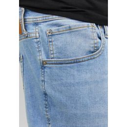 Jack & Jones PlusSize Herren Tapered-fit-Jeans "JJIMIKE mit Abriebeffekten und funktionalen Taschen", blau, Gr. 44, JACK & JONES PLUSSIZE, Abriebeffekte, Denim/Jeans,