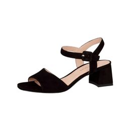Peter Kaiser Damen Riemchensandale "Peter Kaiser Sandalen Veloursleder", Gr. 37,5, schwarz, Veloursleder, Schuhe