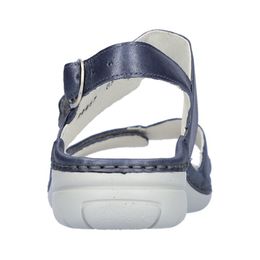 Waldl&auml;ufer WALDL&Auml;UFER Damen Sandale "GUNNA", Gr. 7, blau, Leder, unifarben, Schuhe, Klettschuh, Komfortschuh, Sommerschuh in Bequemweite G (= weit)
