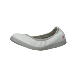 Softinos Damen Ballerina "Softinos Ballerinas Leder", Gr. 38, wei&szlig;, Leder, Schuhe