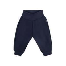 TRIGEMA Jungen Jerseyhose "TRIGEMA Bequeme Jogginghose mit Bündchen", Gr. 80, blau, 50% Baumwolle, 50% Polyester, Hosen