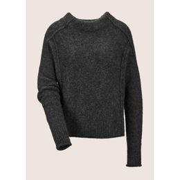 Madeleine Mode MADELEINE Damen Longpullover "Pullover Kurzer Stehkragen-Pullover mit Kaschmir", wei&szlig;, Gr. 44, Obermaterial: 38% Kaschmir WS. 27% Alpaka WP. 22%