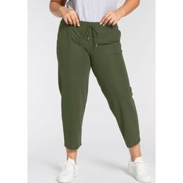 KjBRAND Damen Schlupfhose "7/8 Babsie Jogg Sensitiv", gr&uuml;n, Gr. 46, unifarben, Web, Obermaterial: 75% Polyamid, 25% Elasthan, Hosen, Sommerhose mit