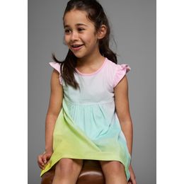 Kidsworld M&auml;dchen Jerseykleid "in Regenbogenfarben", bunt, Gr. 104, mehrfarbig, Jersey, Obermaterial: 100% Baumwolle, Kleider, kniefreie L&auml;nge, weit