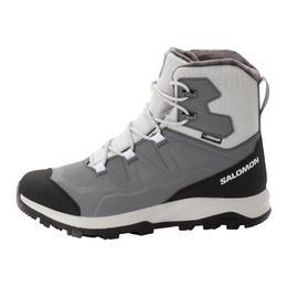 Salomon Damen Winterstiefel "OUTFROST TS CSWP W", Gr. 42, grau, Synthetik, Textil, Schuhe, Snowboots, Winterboots, Winterschuhe, wasserdicht und