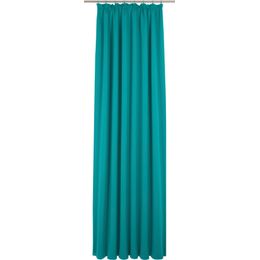 Vorhang WIRTH, B:65cm H:125cm, blau, Jacquard, Baumwolle, Polyester, Wohnzimmer, Gardinen, "Newbury"