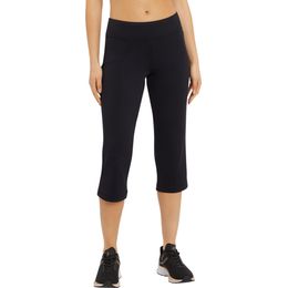 Energetics Damen 3/4-Hose "Da.-3/4 Hose Manuela W", schwarz, Gr. XXL, unifarben, Single Jersey, Obermaterial: 75% Polyamid, 15% Polyester, 10%