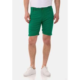 Cipo & Baxx CIPO & BAXX Herren Stoffhose "Shorts", gr&uuml;n, Gr. 33, unifarben, 97% Baumwolle, 3% Elasthan, Hosen, im unifarbenen Look
