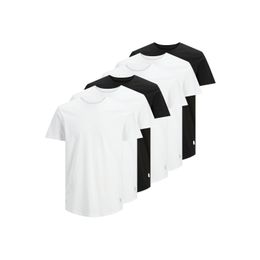 Jack & Jones JACK & JONES Herren T-Shirt "T-Shirt JJENOA TEE 6PK 6er Pack", schwarz-weiß, Gr. M, Obermaterial: 100% Baumwolle CO(Bio)., Shirts