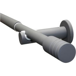 Gardinenstange Gardinia, L:340cm &Oslash;:19mm, grau, Gardinenstangen, "Set &Oslash; 16/19 mm", 1-Lauf