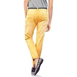 Damen Boyfriend-Hose, gelb, Gr. 19, Linea Tesini BY HEINE, gemustert, 97% Baumwolle, 3% Elasthan, Hosen