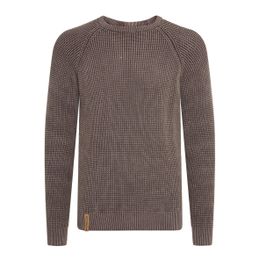 INDICODE Herren Strickfleece-Pullover "Strickpullover IDRockford", braun, Gr. S, Obermaterial: 100% Baumwolle CO., Pullover
