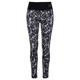 active by Lascana LASCANA ACTIVE Damen Leggings "Splash", wei&szlig;, Gr. 32, gemustert, Obermaterial: 85% Polyester, 15% Elasthan, Hosen, Sporthose mit Allover Muster