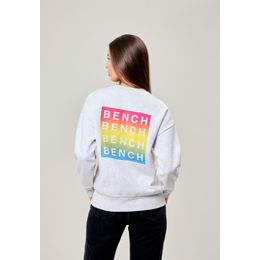 Bench. Damen Sweatshirt "REION_SWEATSHIRT", grau, Gr. 44, bedruckt, Sweatware, Obermaterial: 60% Baumwolle, 40% Polyester, Sweatshirts
