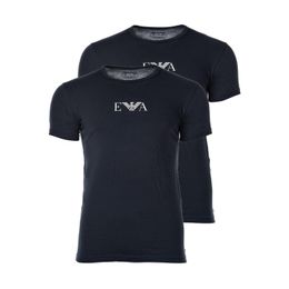 Emporio Armani Damen T-Shirt "T-Shirt 2er Pack", blau, Gr. XXL, Obermaterial: 95% Baumwolle CO. 5% Elasthan EL., Shirts